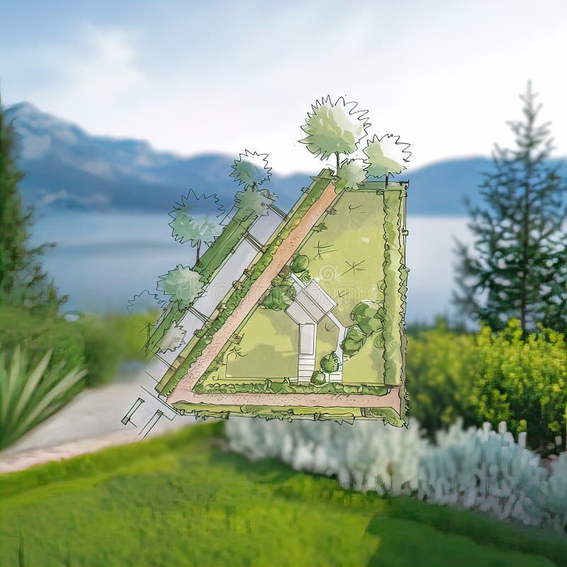 Collage of an Architectural Bureau, Minimalist House and Garden Plan ...