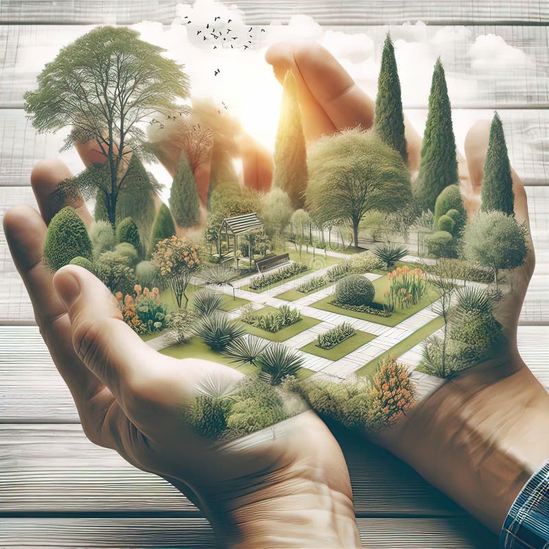 Collage of an Architectural Bureau, Minimalist House and Garden Plan ...