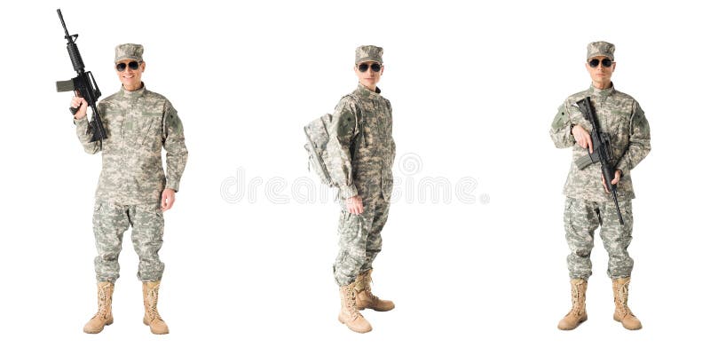 Collage with Army Soldier in Uniform Stock Image - Image of uniform ...