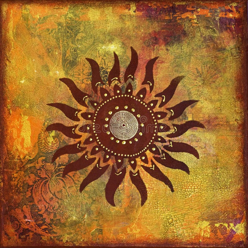 Sun Artwork stock illustration. Illustration of acrylic - 14018865