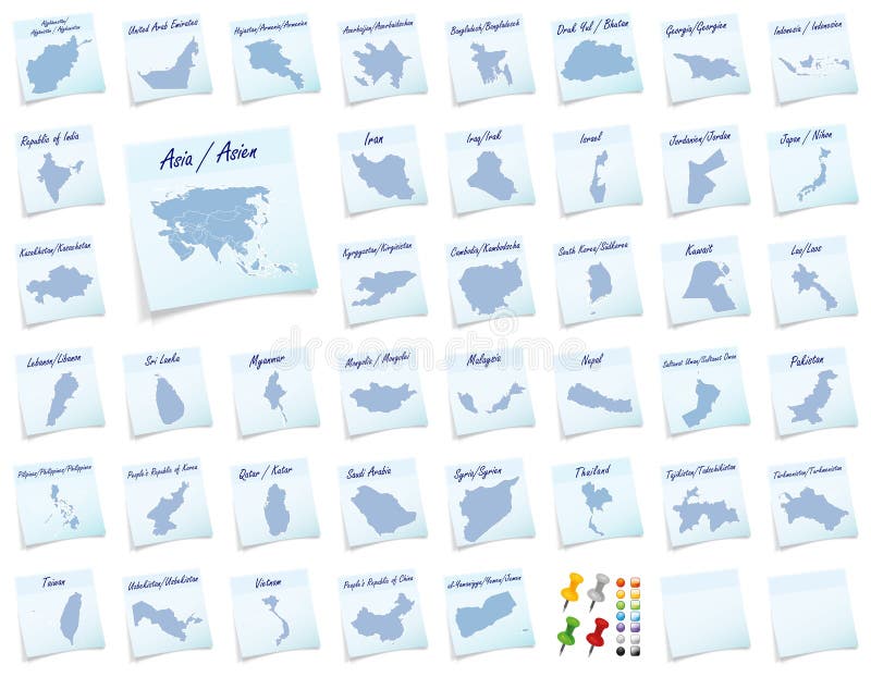 Map of Asia stock vector. Illustration of plan, singapore - 37446936