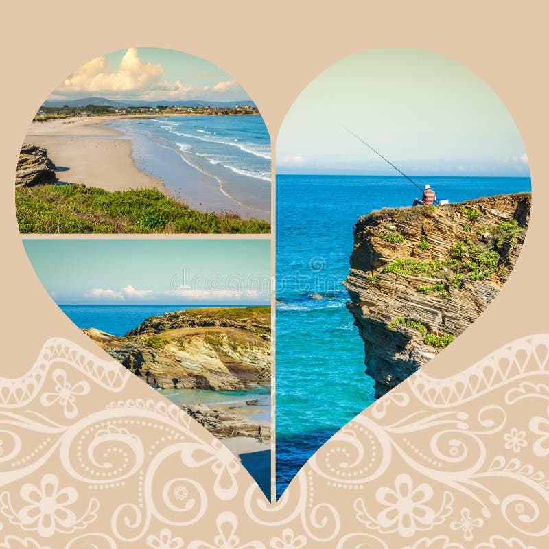 Collage of Asturias Spain Europe Stock Image - Image of church, nature ...