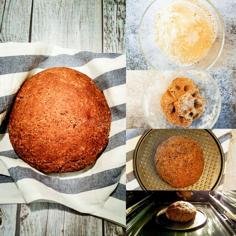Collage of making bread. stock image. Image of making - 132162549