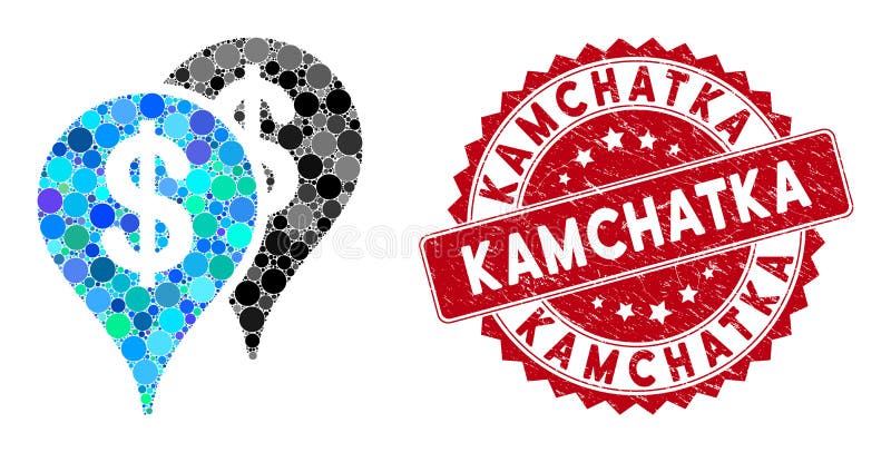 Collage Bank Map Pointers with Distress Kamchatka Seal Stock ... Collage Bank Map Pointers with Distress Kamchatka Seal Stock ...