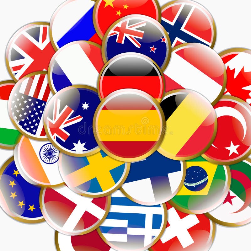 Collage From Flags Of The Different Countries Stock Illustration ...