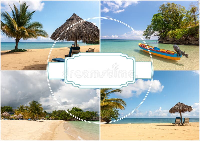 Collage of Beach Holiday Scenes Stock Photo - Image of shore, collage ...