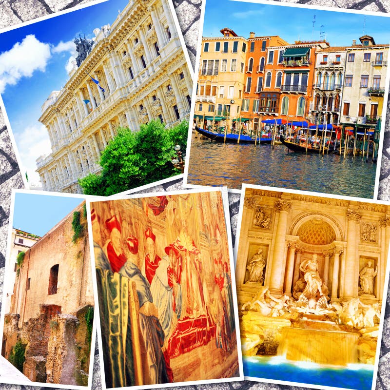 Collage of Beautiful Italy. Stock Photo - Image of beautiful, collage ...
