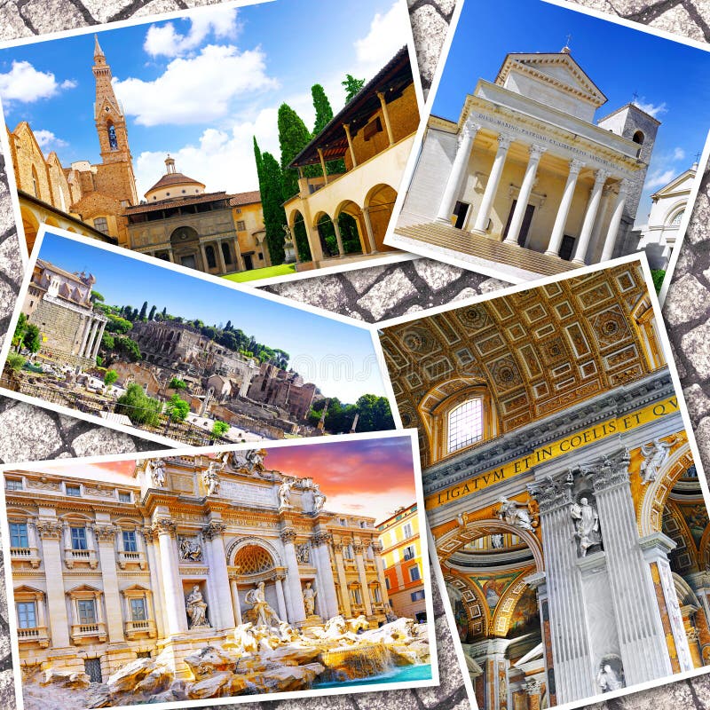 Collage of Beautiful Italy. Stock Image - Image of boat, city: 43277011
