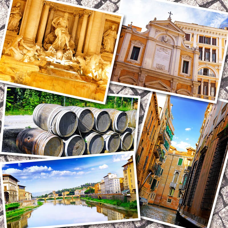 Collage of Beautiful Italy. Stock Image - Image of collage, attractions ...