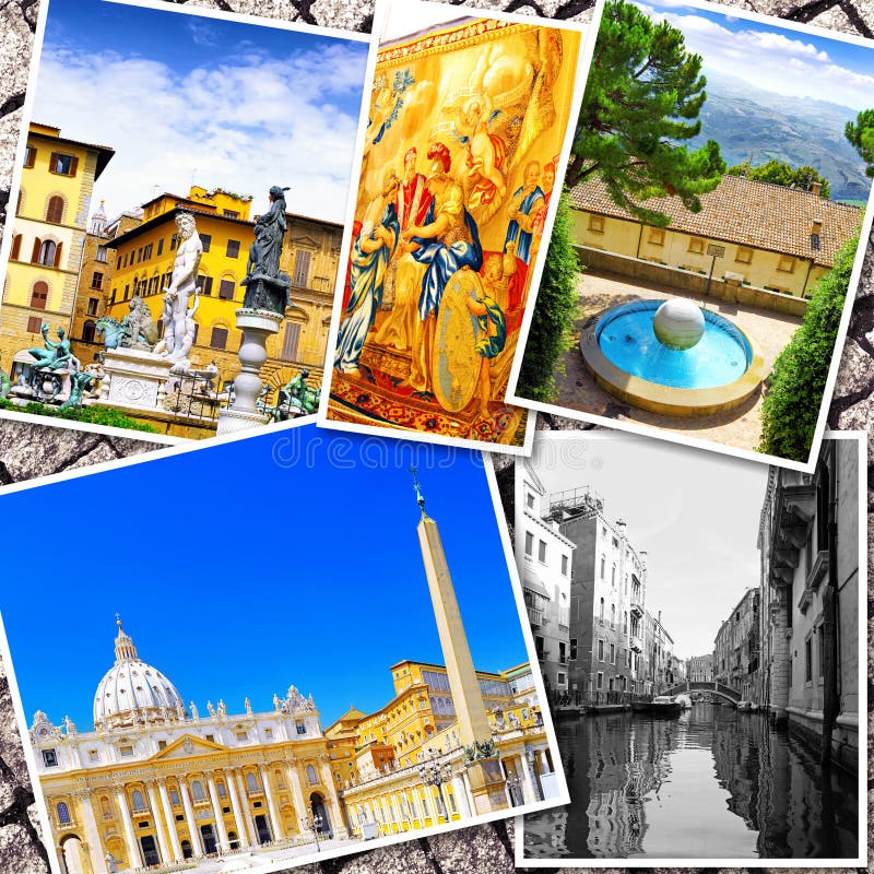 Collage of Beautiful Italy. Stock Photo - Image of david, florence ...