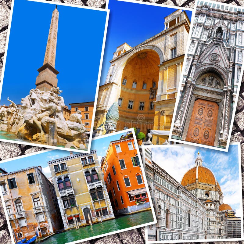 Collage of Beautiful Italy. Stock Photo - Image of altar, medieval ...
