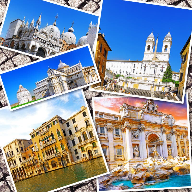 Collage of Beautiful Italy. Stock Image - Image of europe, david: 43277169