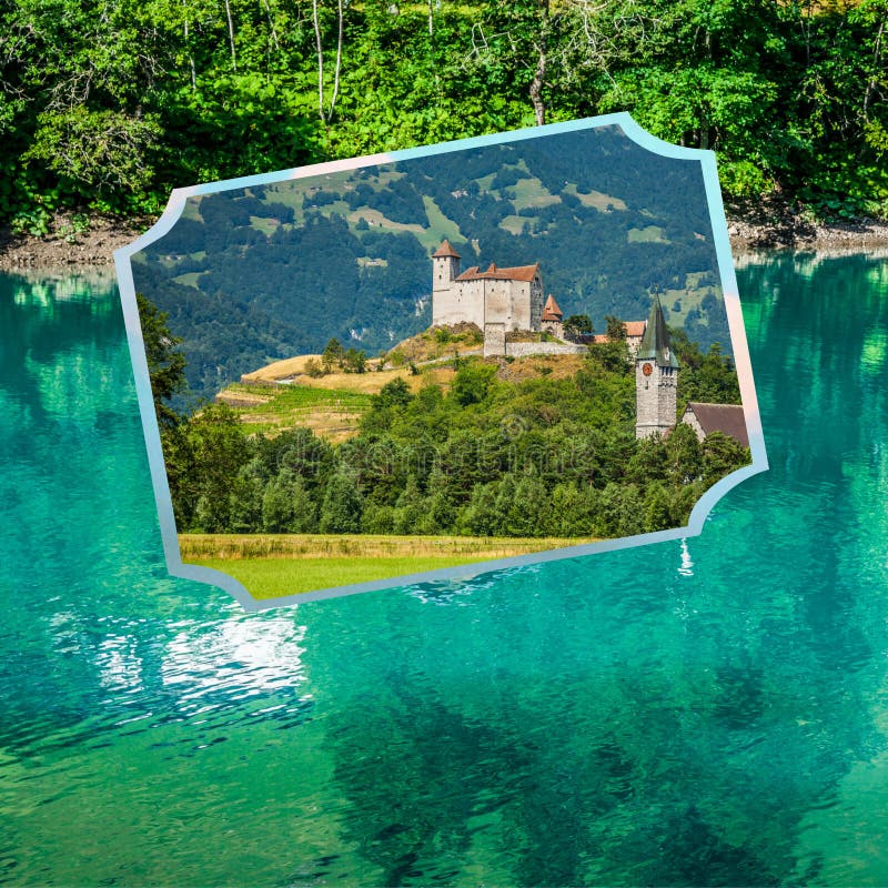 Collage of Beautiful Sandy Beach Leba, Baltic Sea, Poland Stock Photo ...