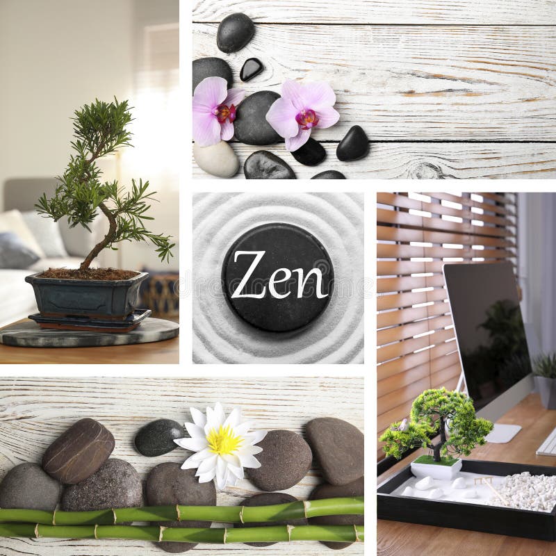 Collage of Photos. Zen and Harmony Stock Image - Image of japan, asian ...