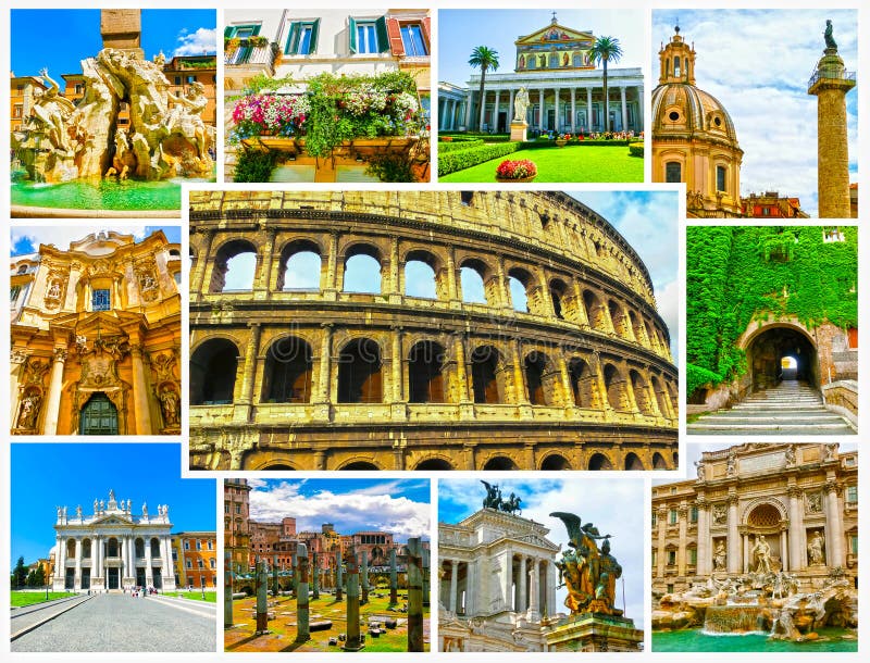 Coliseum collage stock photo. Image of archaeology, heritage - 21475212