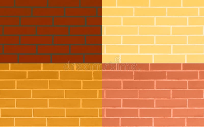 Collage of Brick Wall Textures in Different Colors Stock Photo - Image ...