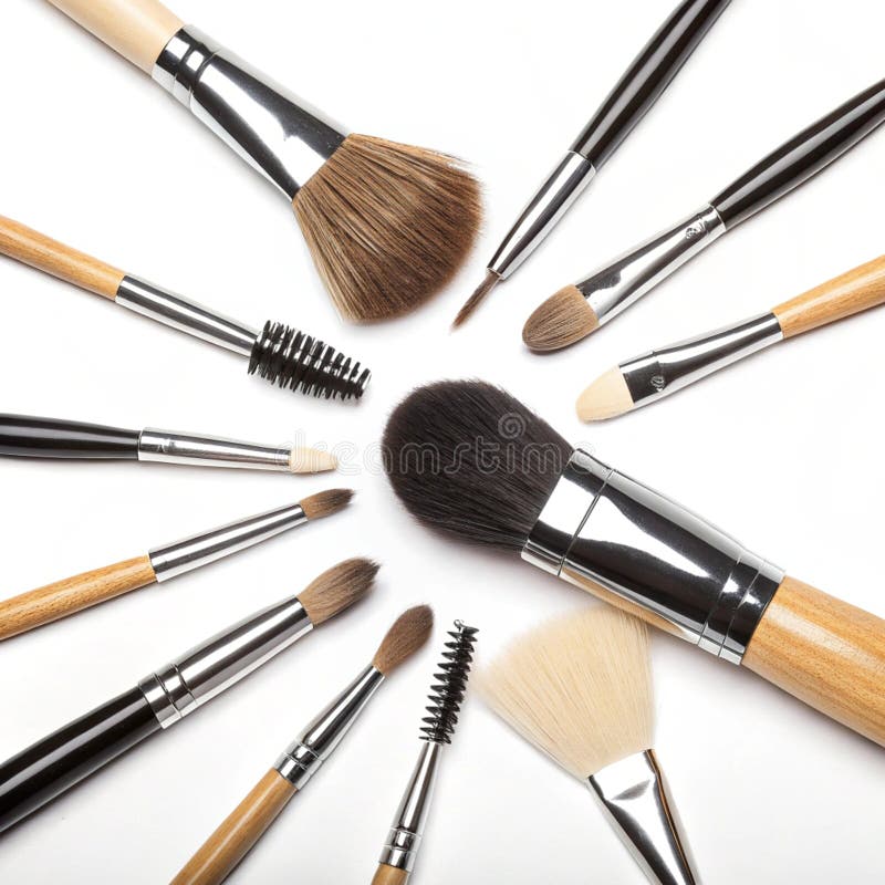 A collage of brushes stock illustration. Illustration of paintbrushes ...