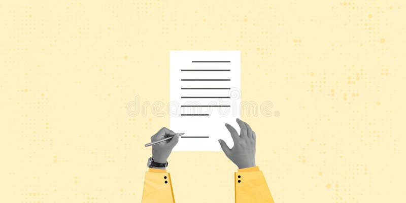 Business Professionals Signing Contract Collage - Hands, Documents, and ...