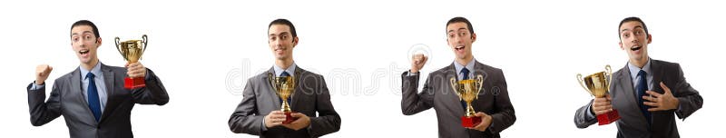 The Collage of Businessman Receiving Award Stock Image - Image of ...