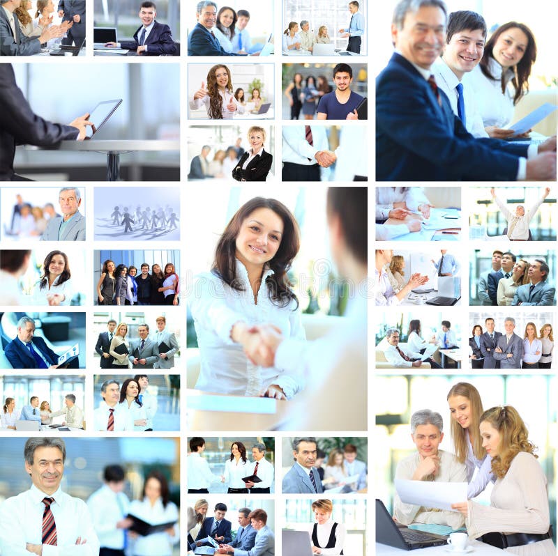 Business People Team Collage. Stock Photo - Image of person, computer ...