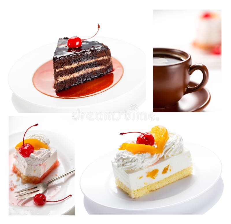 Collage of cakes stock photo. Image of birthday, love - 46908488