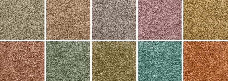 Collage with Carpet Texture in Different Colors Stock Image - Image of ...