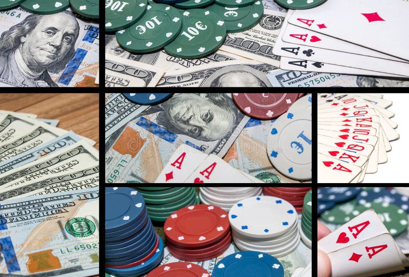 Collage of Casino and Gambling Items Stock Image - Image of group ...