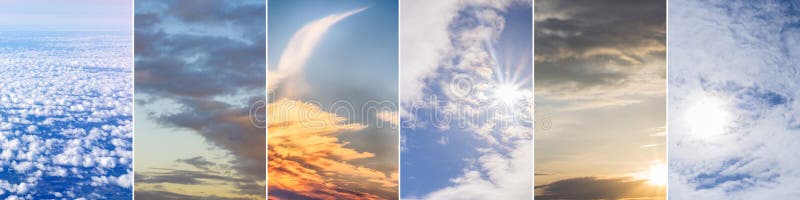 Collage Clouds Background. Banner Design. a Concept on the Topic of ...