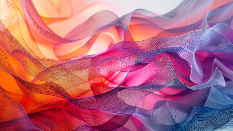 Collage of Colorful, Overlapping Transparent Layers with Intricate ...