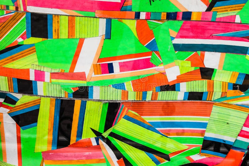 Collage Colours Pattern Vibrant Bright Painted Stock Image - Image of ...