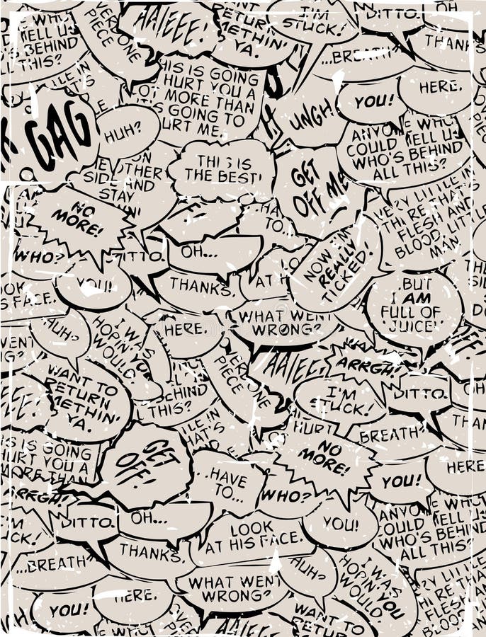 Collage of Comic Book Dialogue Bubbles Stock Vector - Illustration of ...