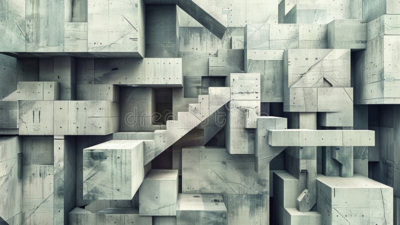 A Collage of Complex Shapes Arranged in a Neverending Puzzle Stock ...