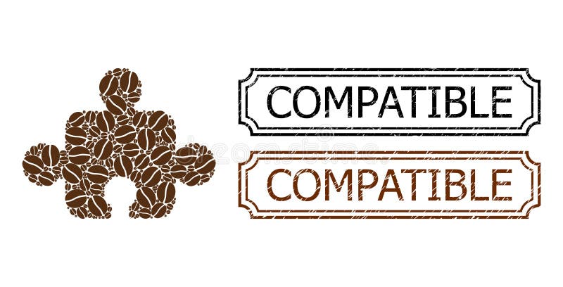 Compatible Grunge Rubber Stamp Stock Vector - Illustration of ...