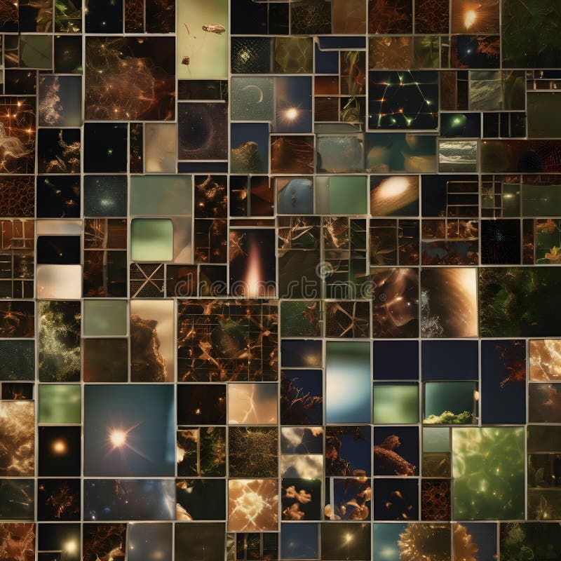 A Collage Composed of Multiple Quantum or Abstract Scientific Concepts ...