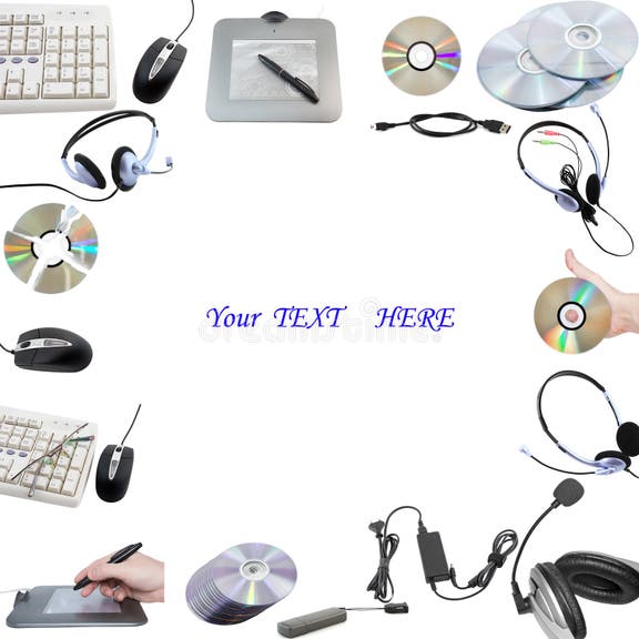 Collage of Computers Devices. Stock Illustration - Illustration of ...