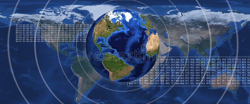 A Collage Consisting of an Image of the Planet Earth Against the ...