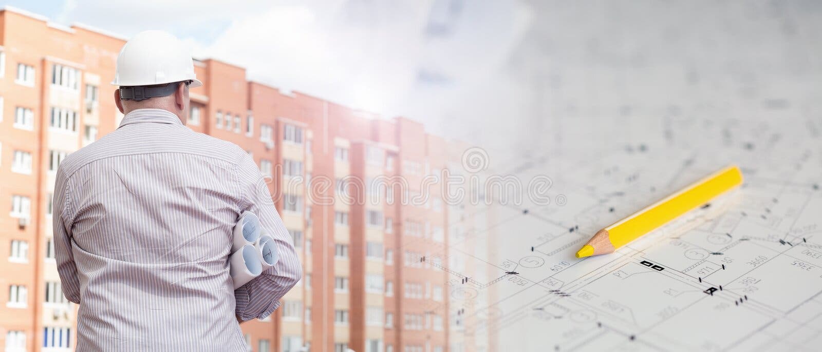 Collage of Professional Construction Worker in Helmet and Uniform Reads ...