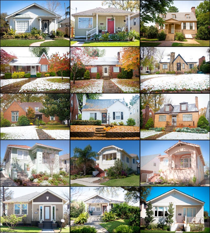 Collage of Cottage Homes stock photo. Image of concept - 27749494