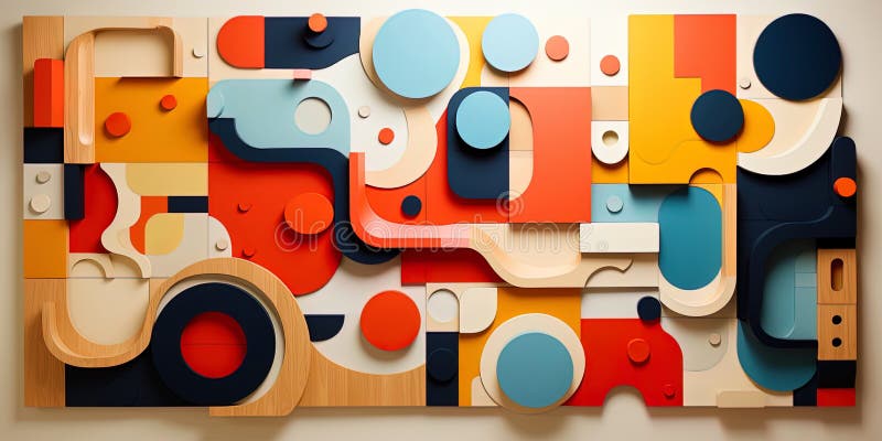 The Collage of Creative Patterns, Where Various Shapes and Colors ...