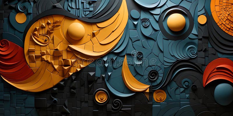 The Collage of Creative Patterns, Where Various Shapes and Colors ...