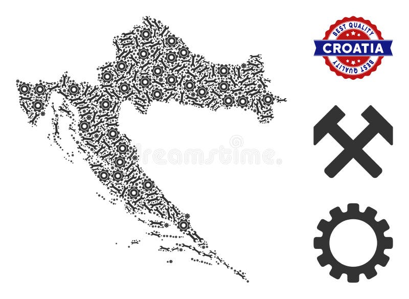 Croatia Map Composition Stock Illustrations – 478 Croatia Map ...