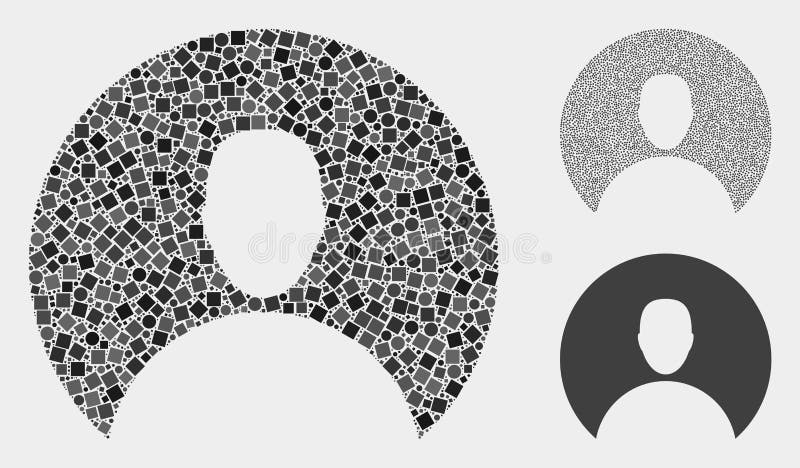 Customer Icon Mosaics of Squares and Circles Stock Vector ...