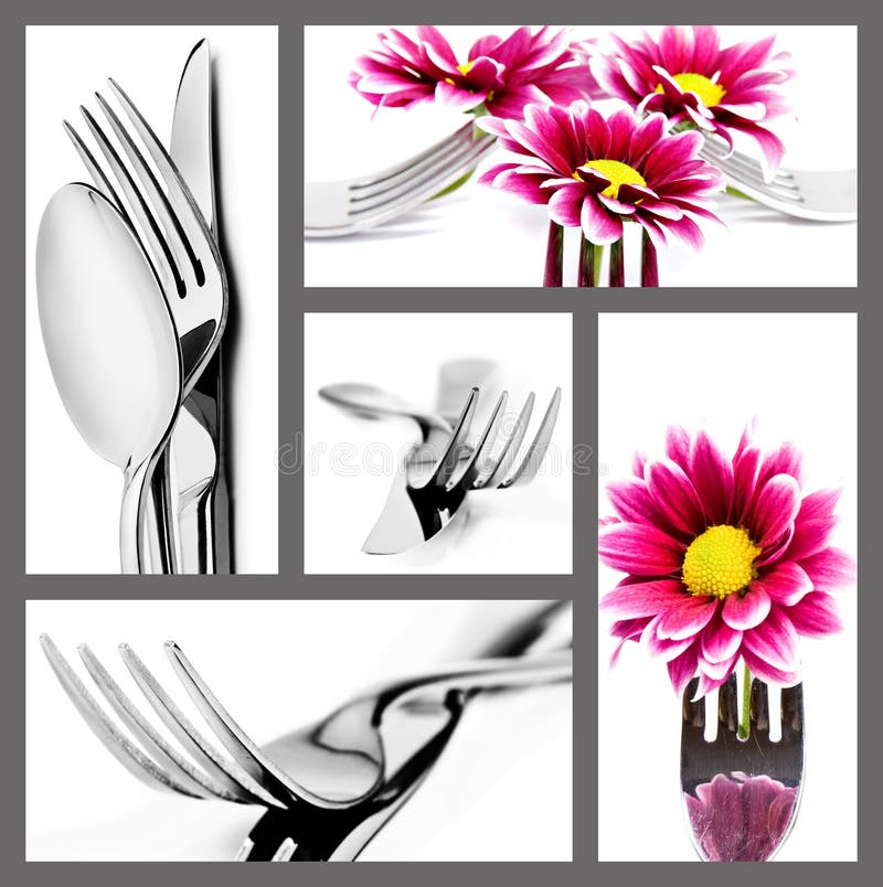 Cutlery - a Spoon, Fork and Knife Stock Photo - Image of pattern ...