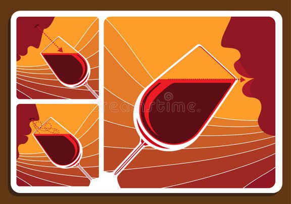 Collage D'échantillon De Vin Illustration de Vecteur - Illustration du ...