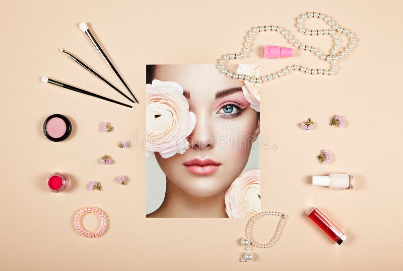 Collage D'accessoires De Dame De Mode Image stock - Image du fond ...