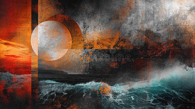 Collage of 2D and 3D Elements, Blending Photography with Abstract ...