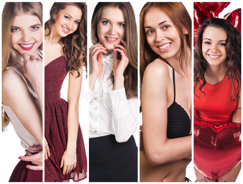 Collage Cinq Femmes D'affaires Image stock - Image du ville, moderne ...