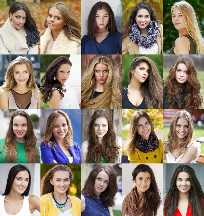 Collage De Belles Jeunes Femmes Entre Le Voix Pour Dix-huit Et Trente ... Collage De Belles Jeunes Femmes Entre Le Voix Pour Dix-huit Et Trente ...