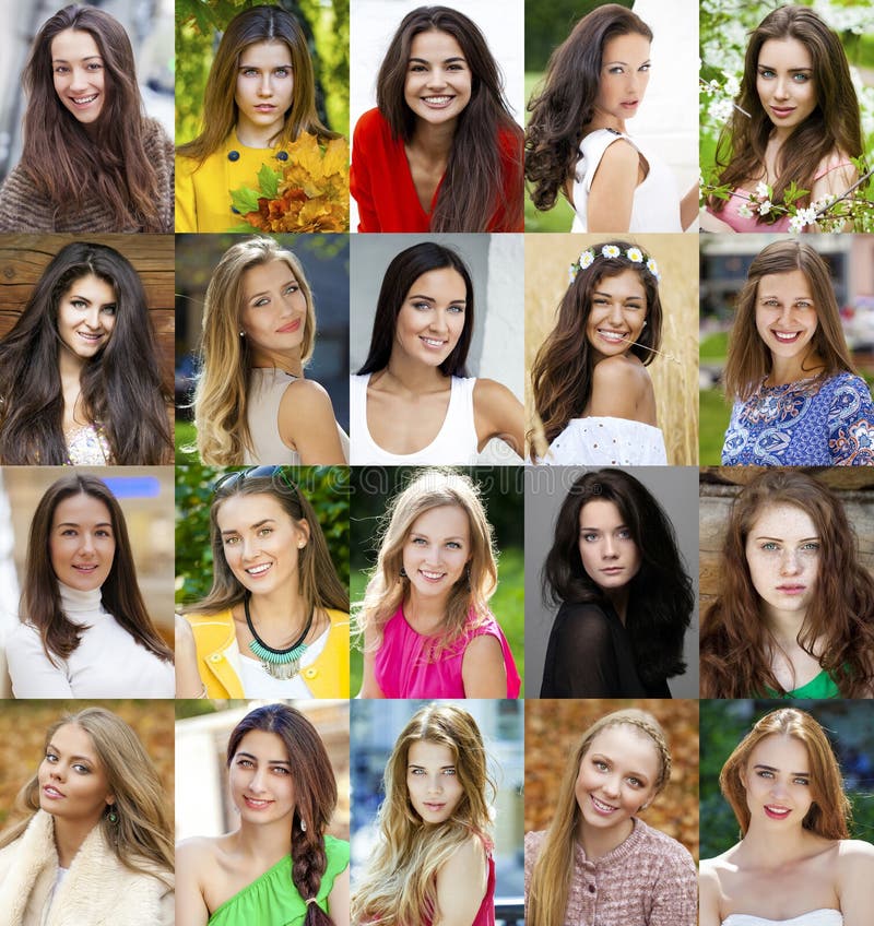 Collage De Belles Jeunes Femmes Entre Le Voix Pour Dix-huit Et Trente ... Collage De Belles Jeunes Femmes Entre Le Voix Pour Dix-huit Et Trente ...