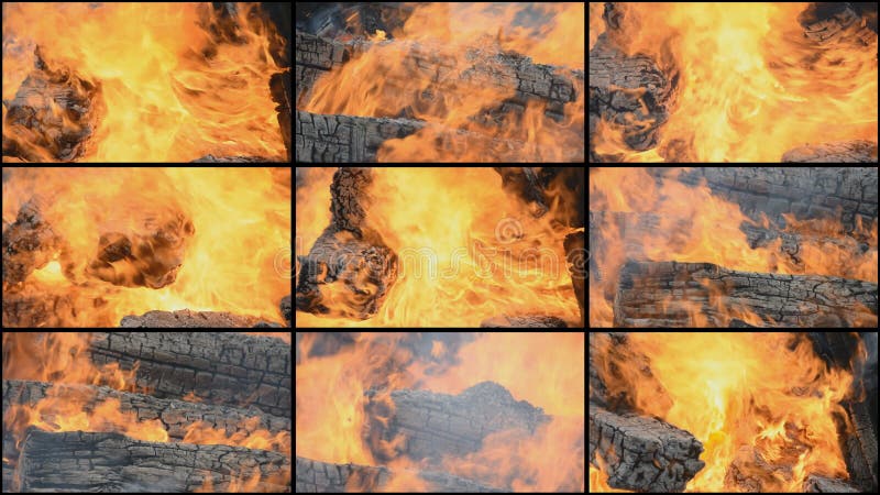 Collage De Cierre De Incendios Metrajes - Vídeo de montaje, movimiento ...